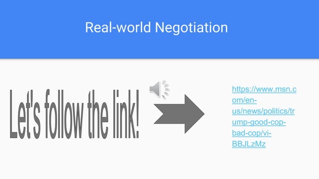 Negotiation Tactic- Good Cop/ Bad Cop | PPTX