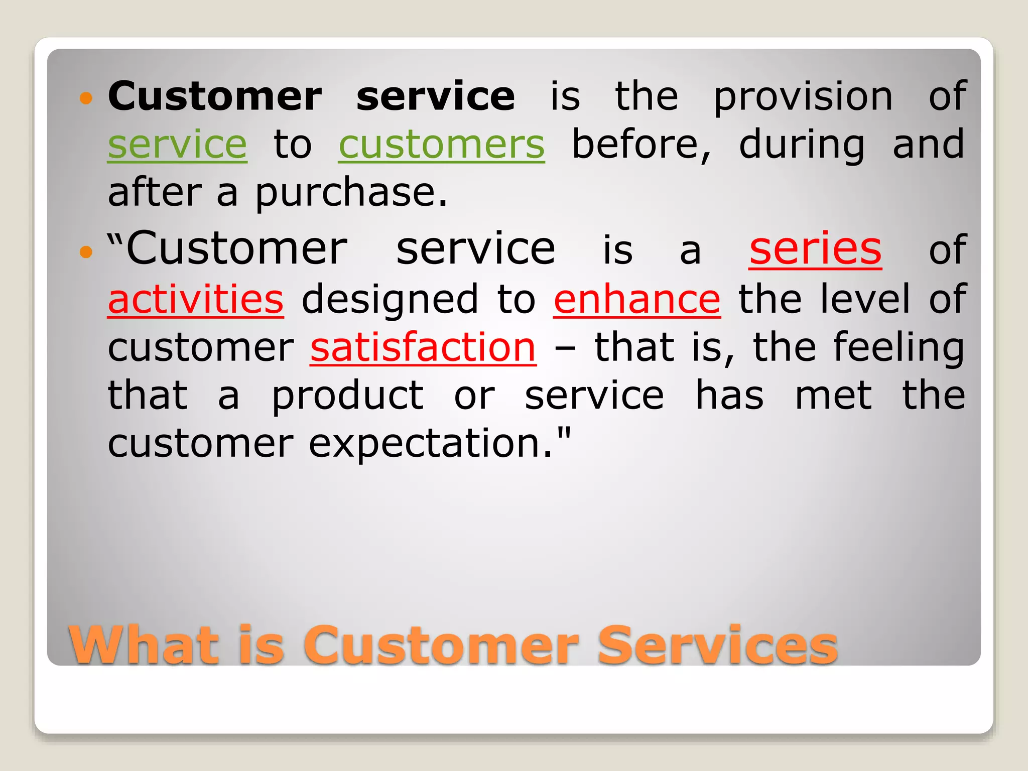 Good Customer Services – Rules | PPTX