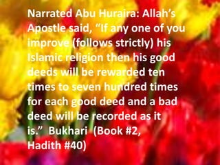 Good Deeds and Rewards in Islam | PPTX