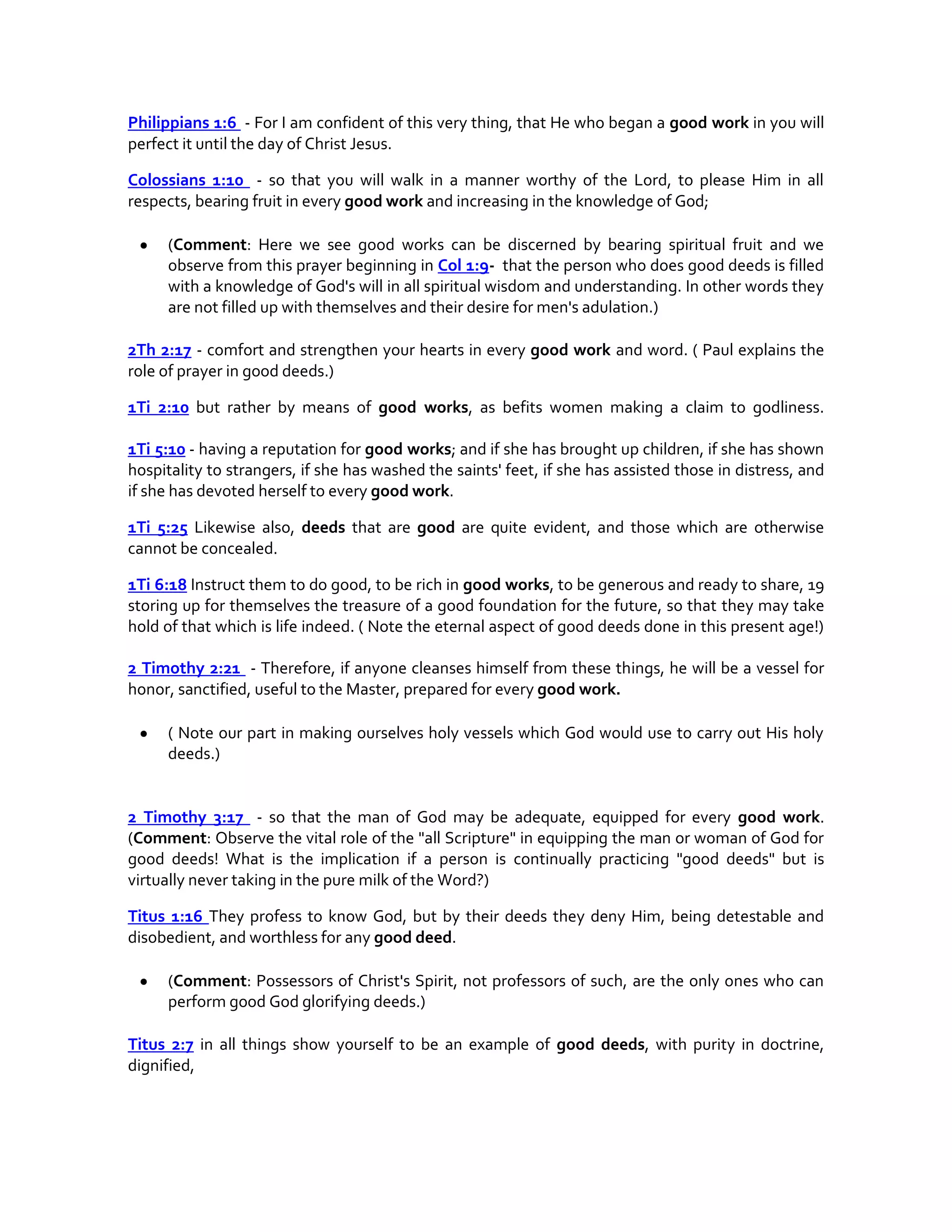 Good deeds romans 2 7 | DOCX