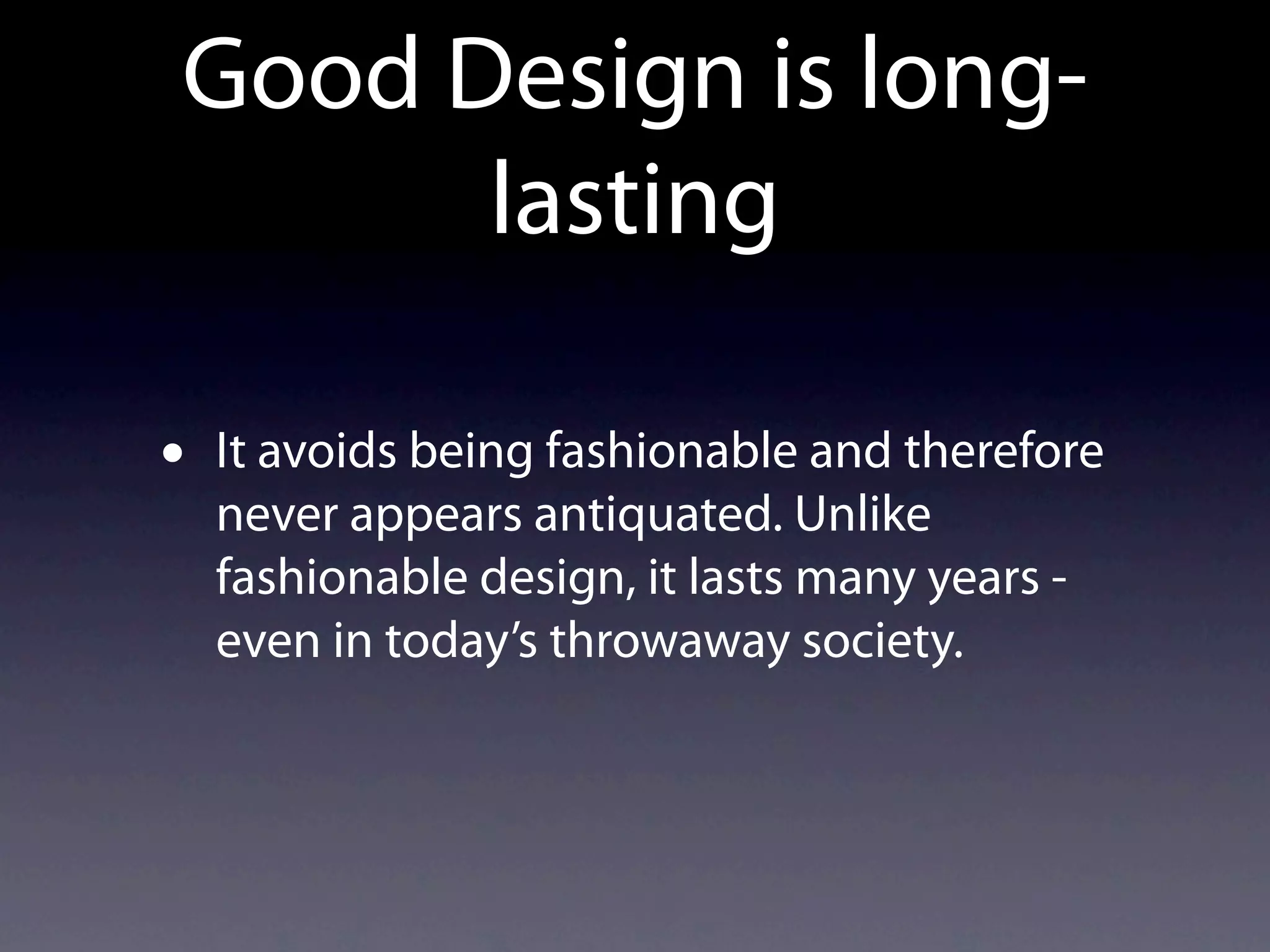 10 principles for Good design | KEY