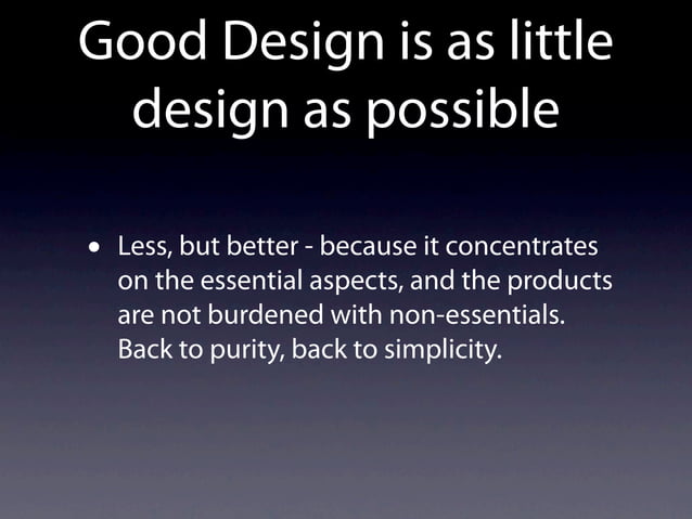 10 principles for Good design | KEY