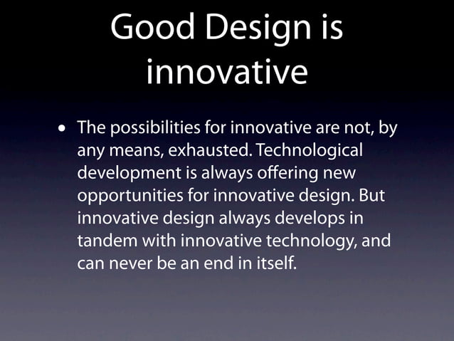 10 principles for Good design | KEY