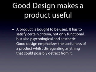 10 principles for Good design | KEY