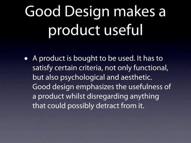 10 principles for Good design | KEY