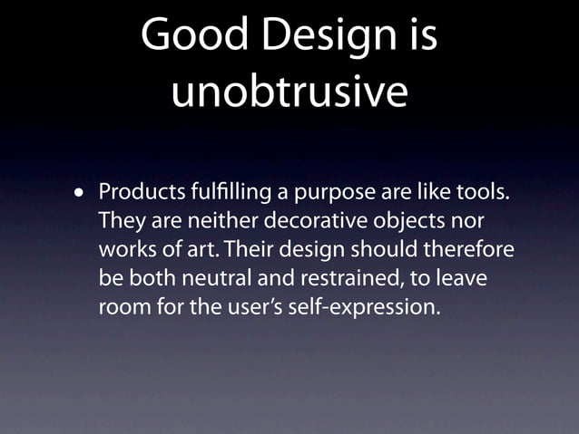 10 principles for Good design | KEY