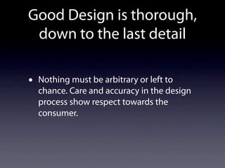 10 principles for Good design | KEY