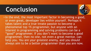 Good developers vs bad developers | PPTX