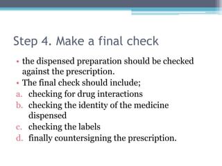 Good dispensing prectice | PPT