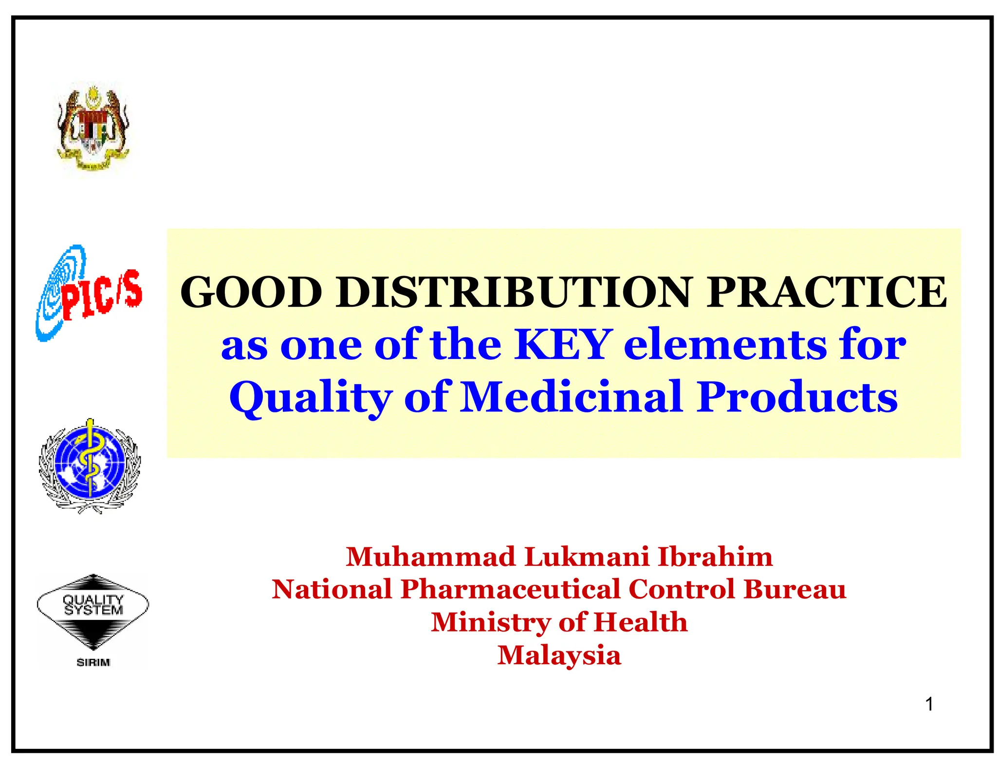GOOD DISTRIBUTION PRACTICE details cut more | PDF