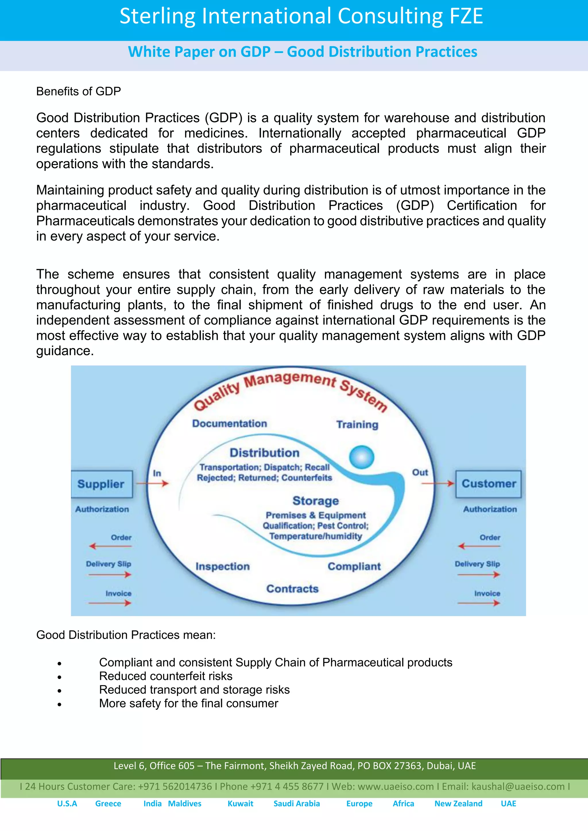 Good distribution practices white paper | PDF