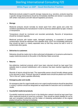 Good distribution practices white paper | PDF