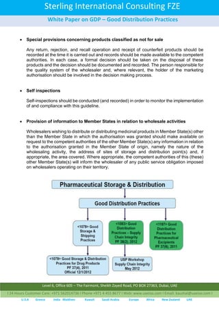 Good distribution practices white paper | PDF