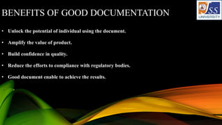 Good docomentation practices | PPT