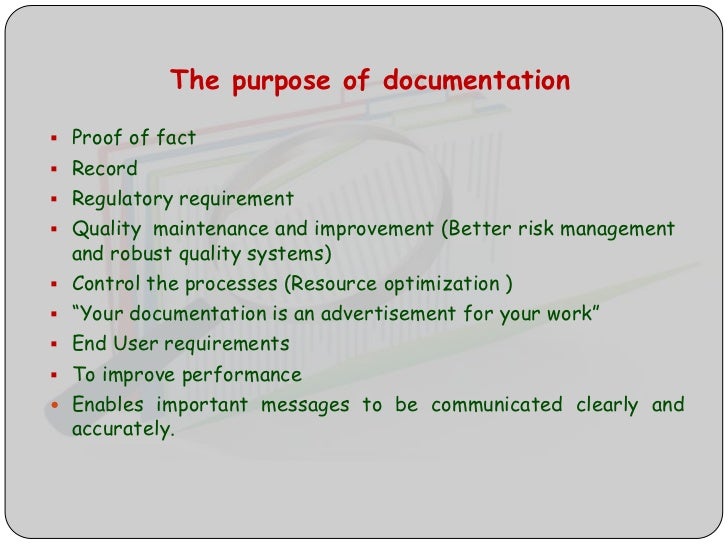 Good documentation practice