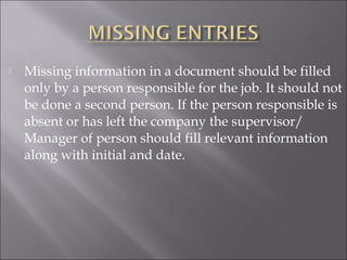 Good documentation practice | PPT