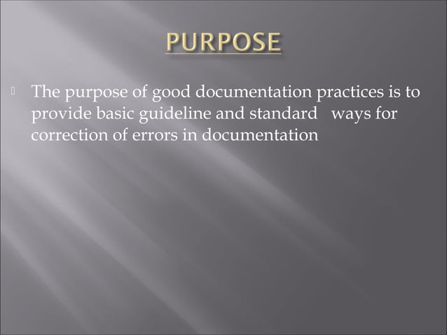 Good documentation practice | PPT