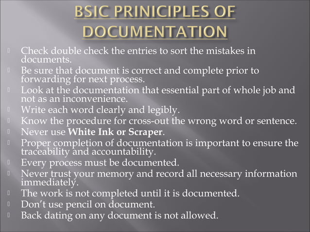 Good documentation practice | PPT