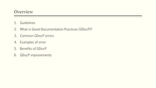 Good Documentation Practices | PPTX