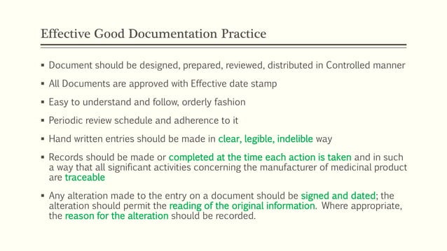 Good Documentation Practices | PPTX