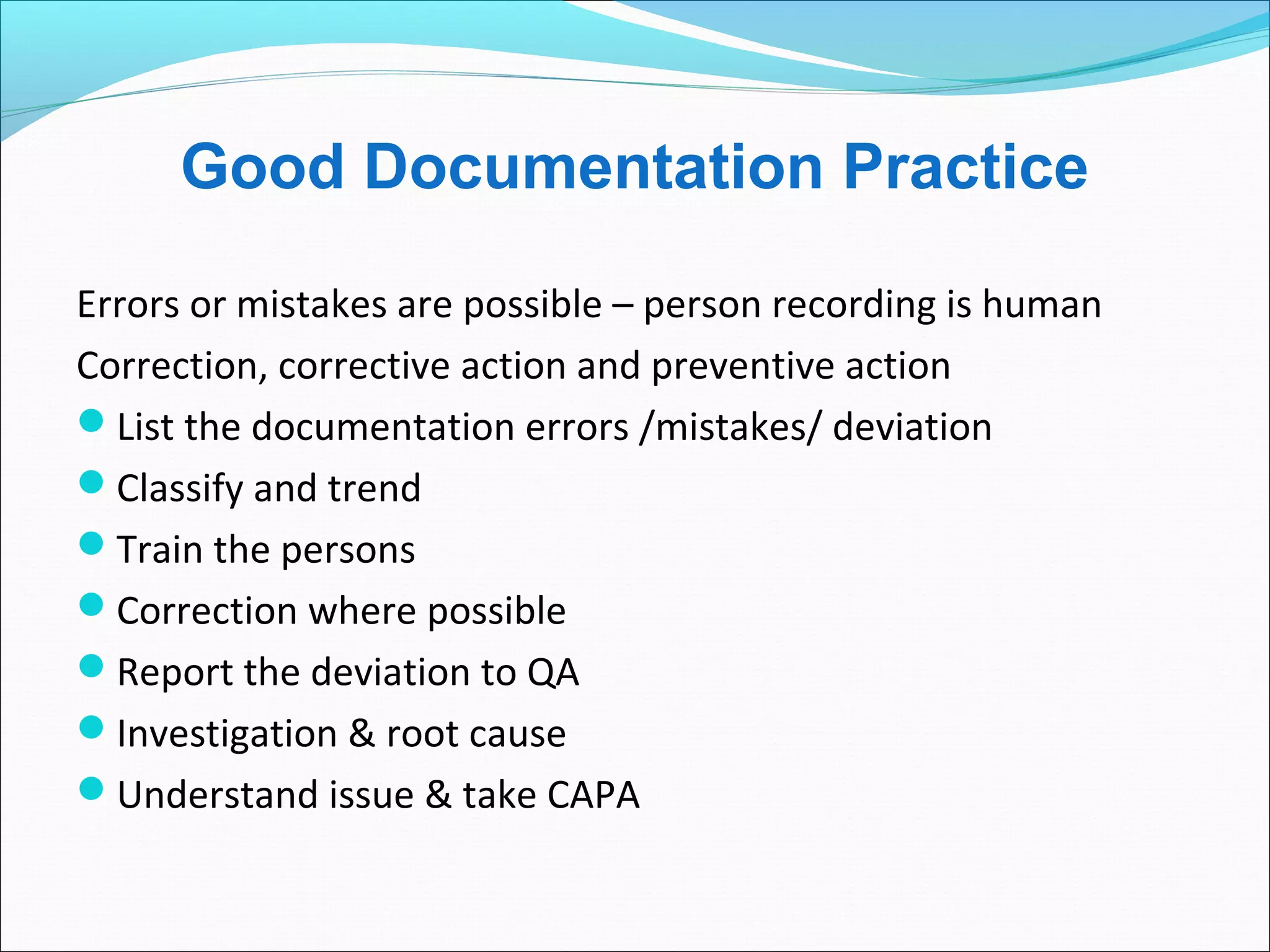 Good Documentation Practice | PPT