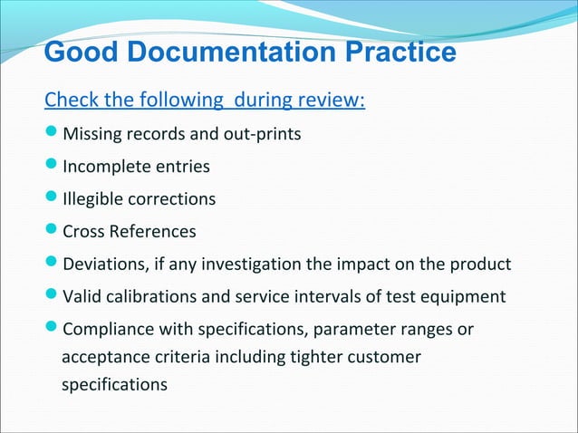 Good Documentation Practice | PPT