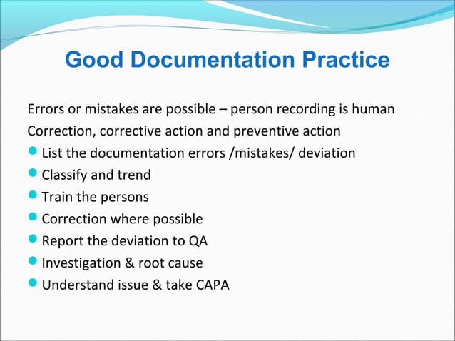 Good Documentation Practice | PPT