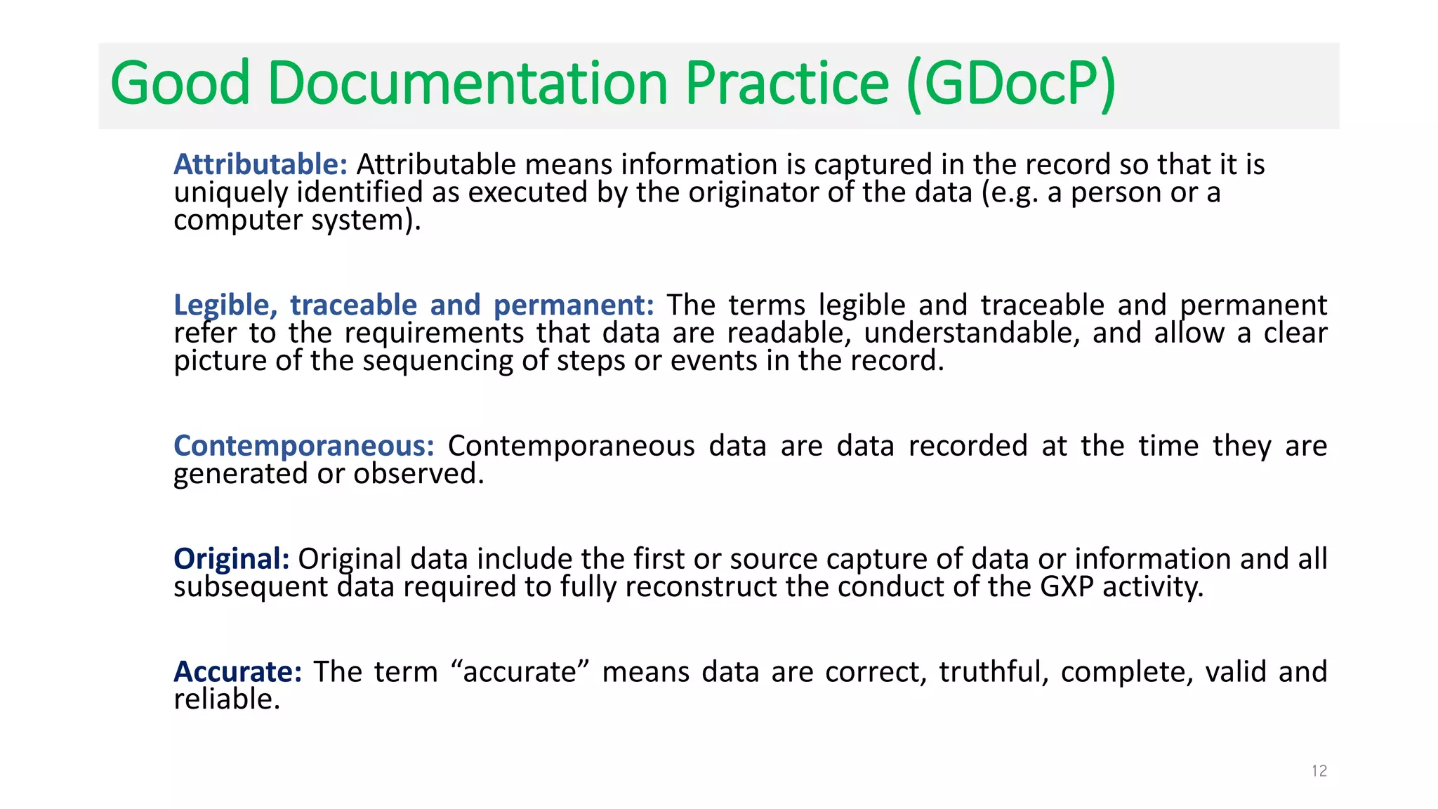 Good documentation practice | PPTX