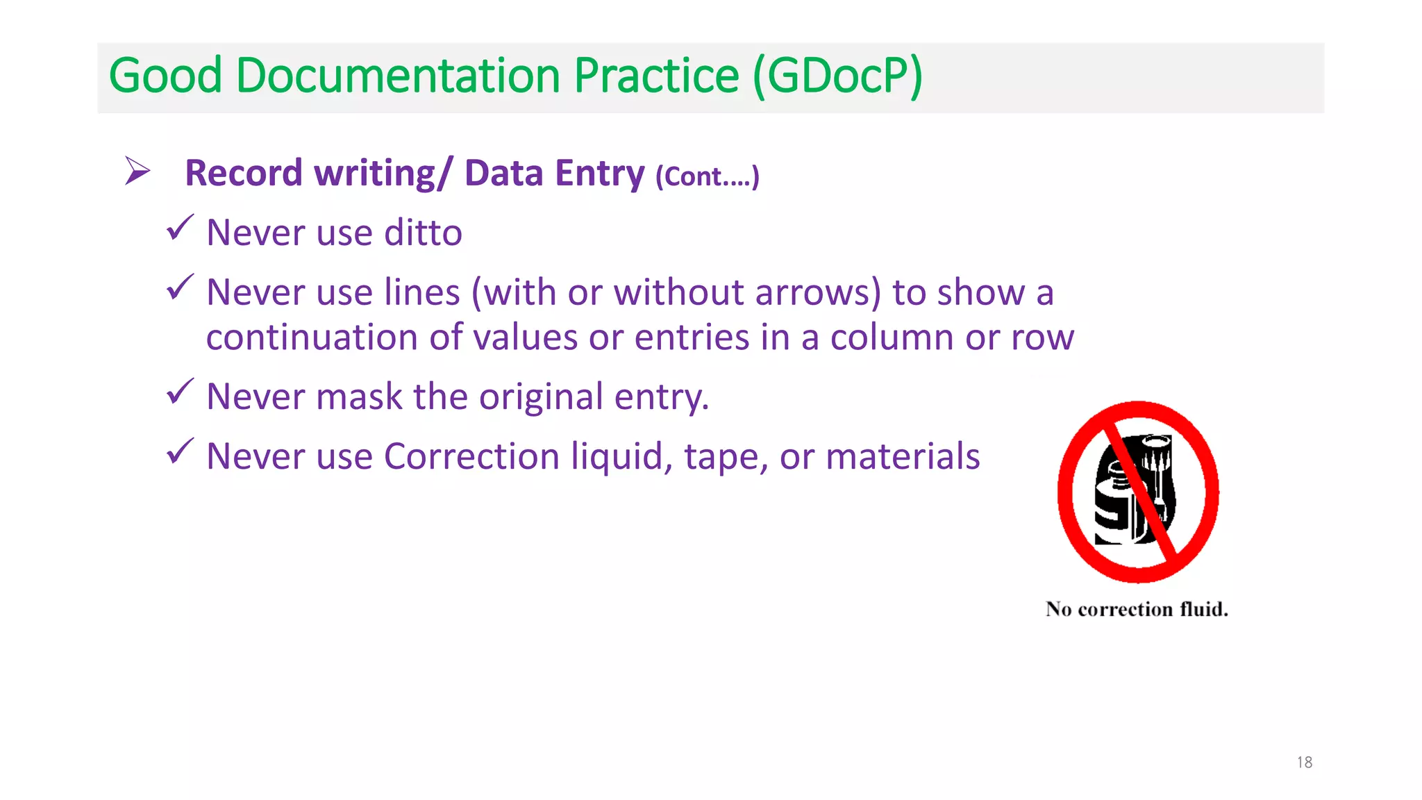 Good documentation practice | PPTX
