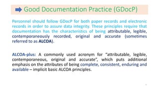 Good documentation practice | PPTX