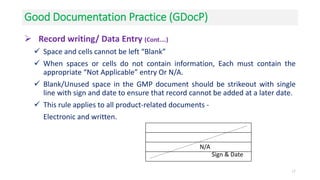 Good documentation practice | PPTX