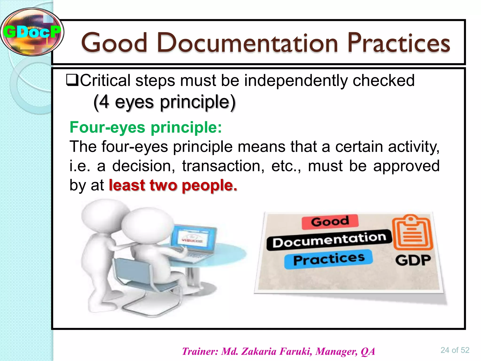 Good Documentation Practice Gdocp Pdf