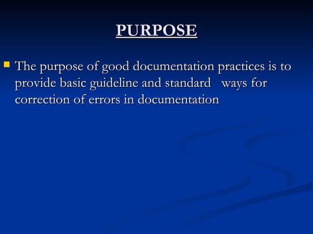 Good documentation practices | PPT