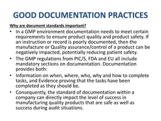 Good documentation practices | PPTX
