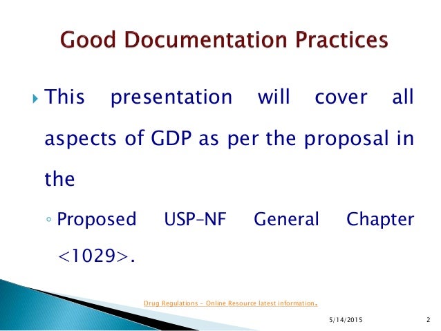 Good Documentation Practices