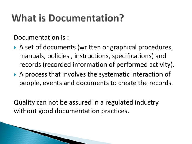 Good documentation practices | PPTX