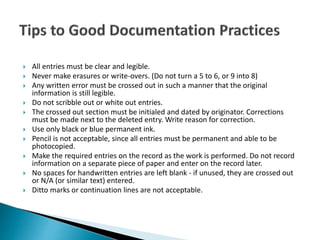 Good documentation practices | PPTX
