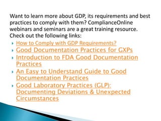 Good documentation practices | PPTX