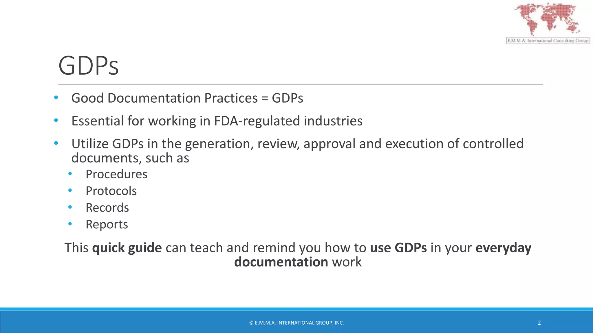 Are You Practicing GDPs? | PPTX