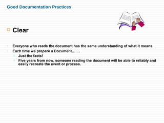 Good documentation practices | PPT