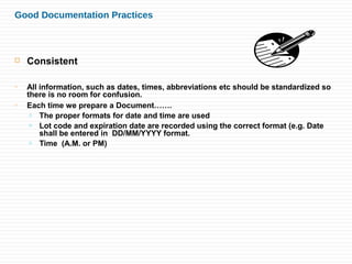 Good documentation practices | PPT