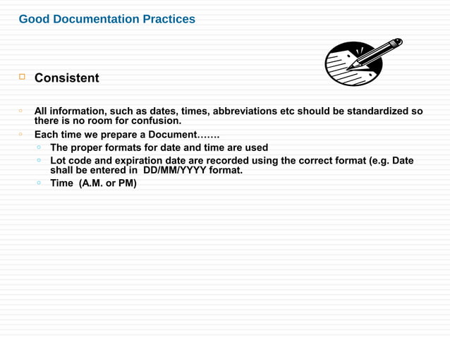 Good documentation practices | PPT