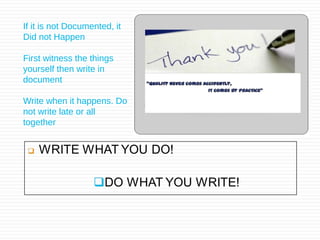 Good documentation practices | PPT