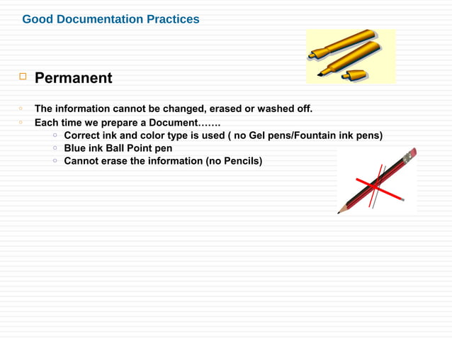 Good documentation practices | PPT