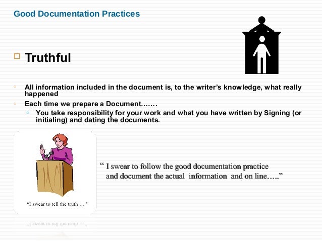 Good documentation practices