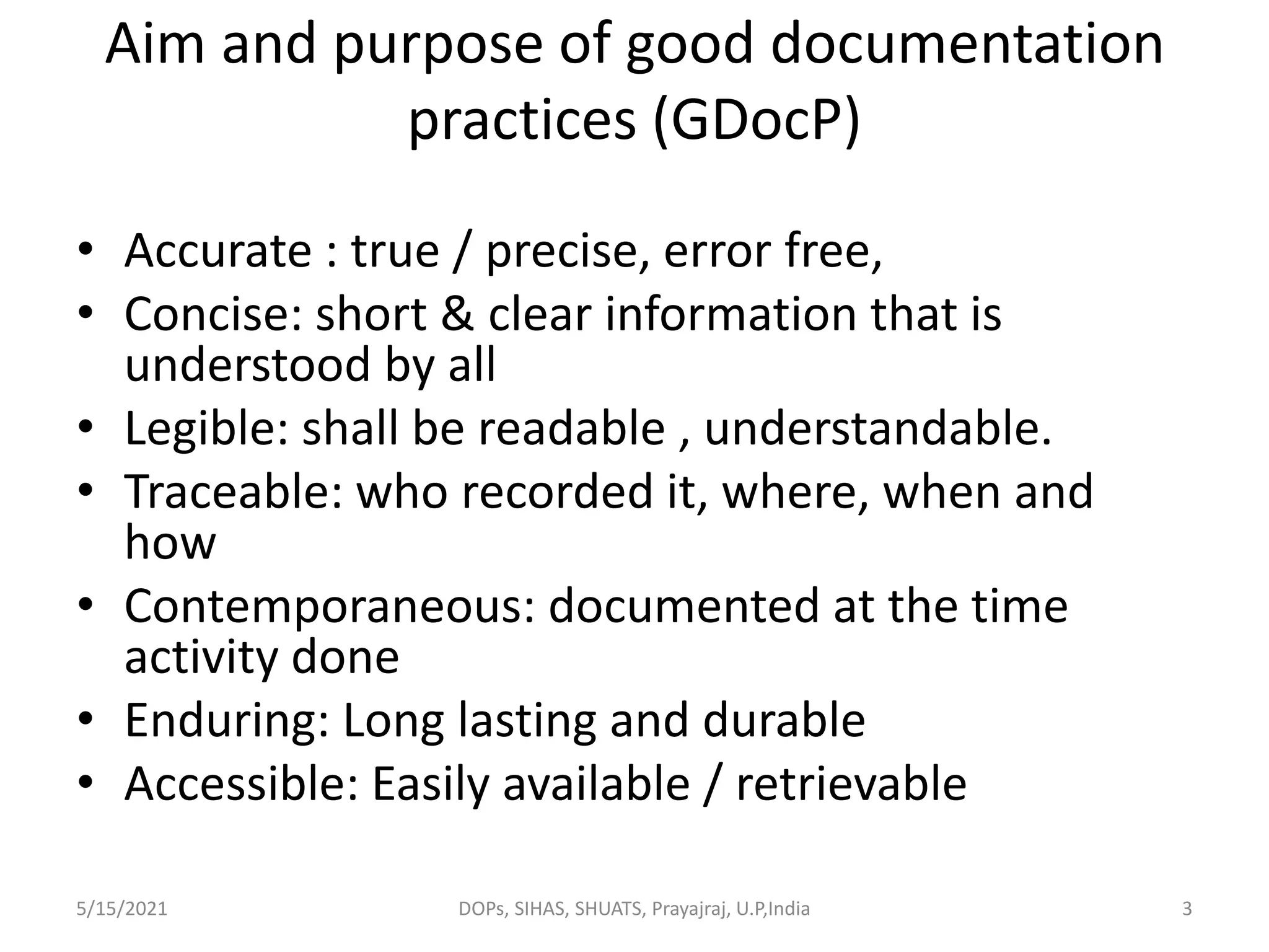 Good documentation practices | PPT