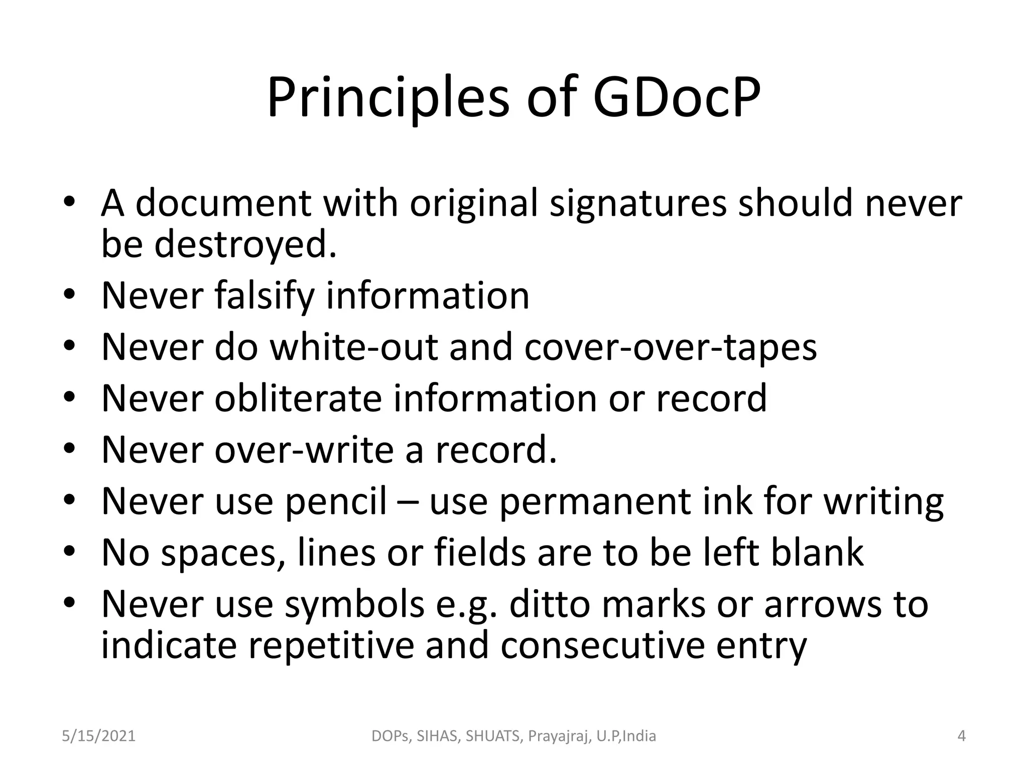 Good documentation practices | PPT