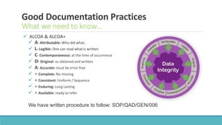 Good documentation practices | PPTX