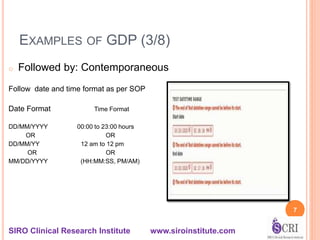 Good Documentation Practices Examples in Clinical Trials I Clinical ...