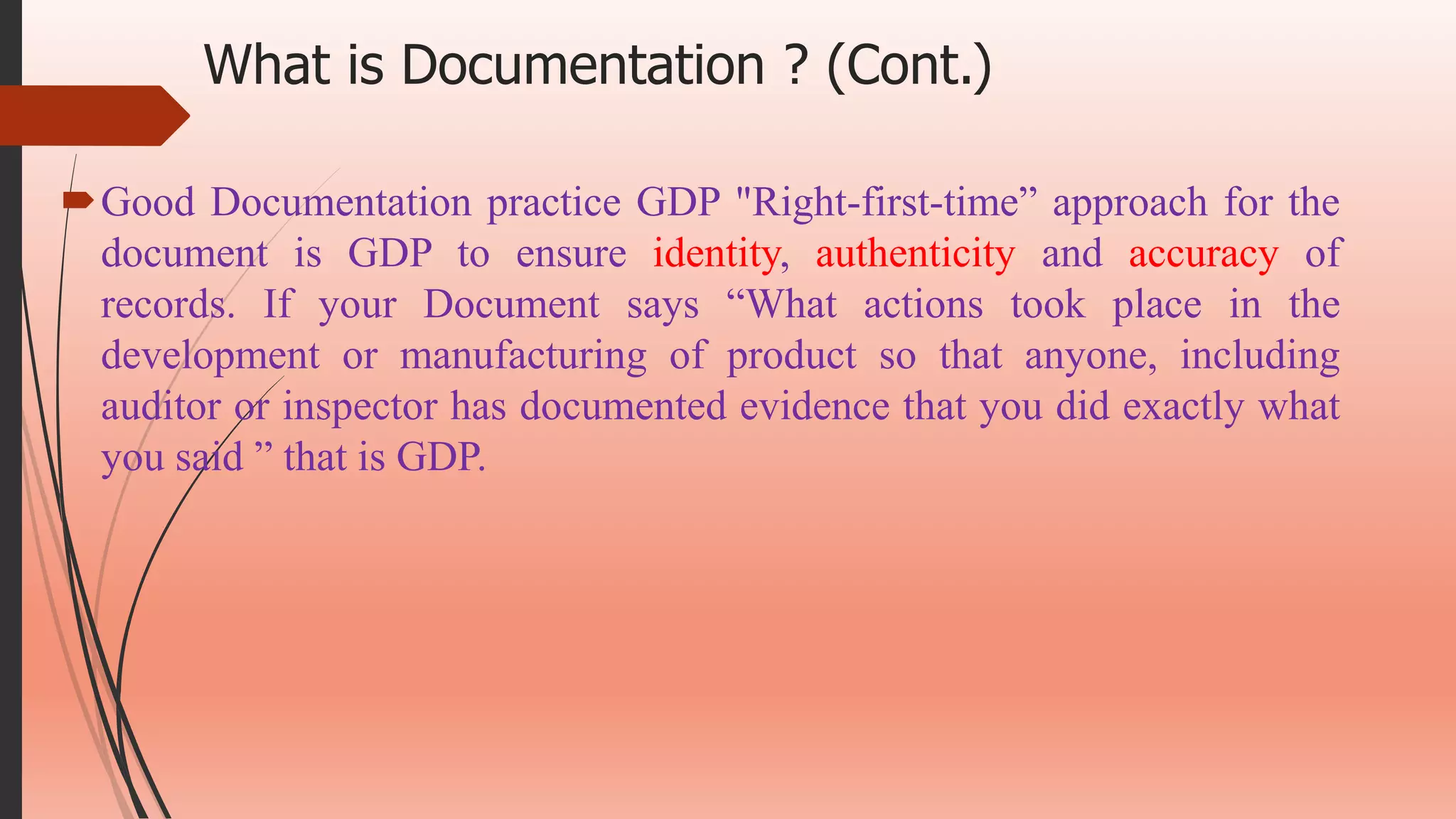 Good Documentation Practice (GDP) | PPTX